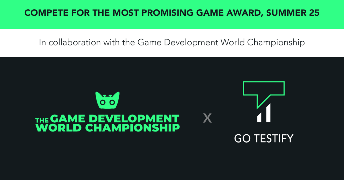 Go Testify The Most Promising Game Award In Collaboration With The…